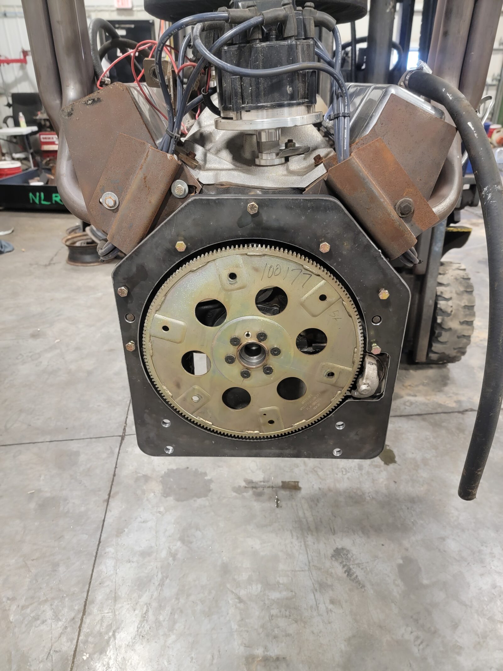 bell housing spacer with bop adapter 1/2 - NLR Derby Parts