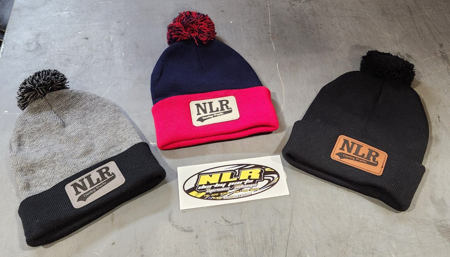NLR LOGO LEATHER PATCH STOCKING CAPS - NLR Derby Parts